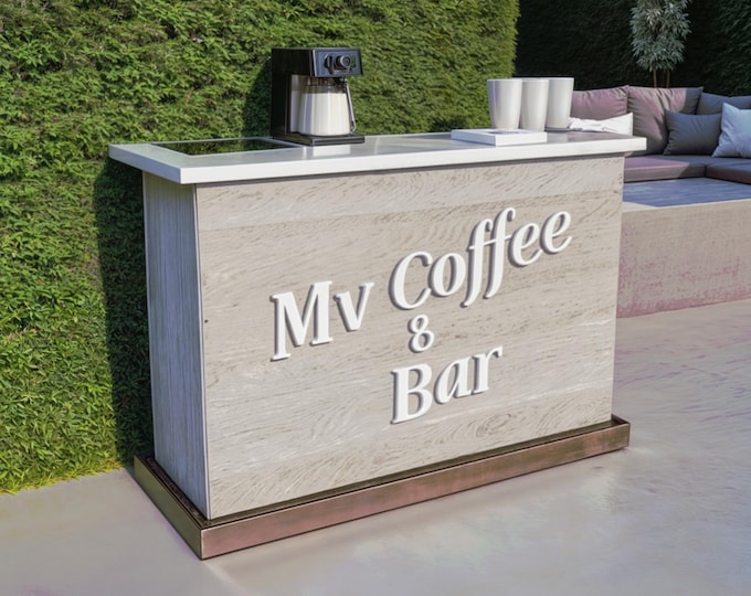 DIY Folding Coffee Bar Plan, Collapsible Event Bar, Outdoor Bar Plans ...