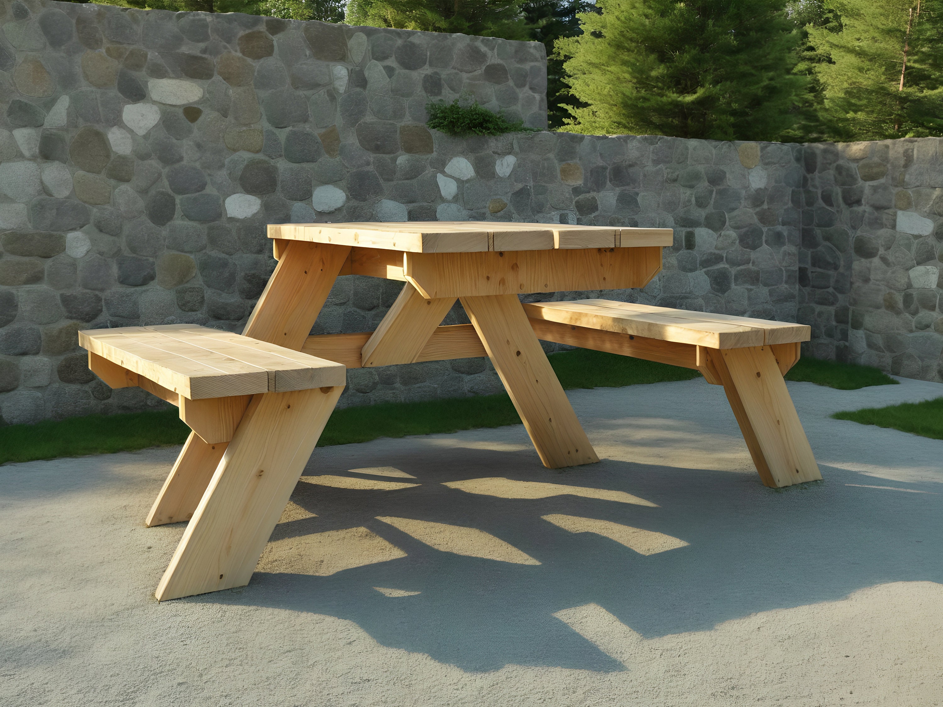 2-seat Picnic Table Build Plans: DIY Bench Seating (digital Download ...