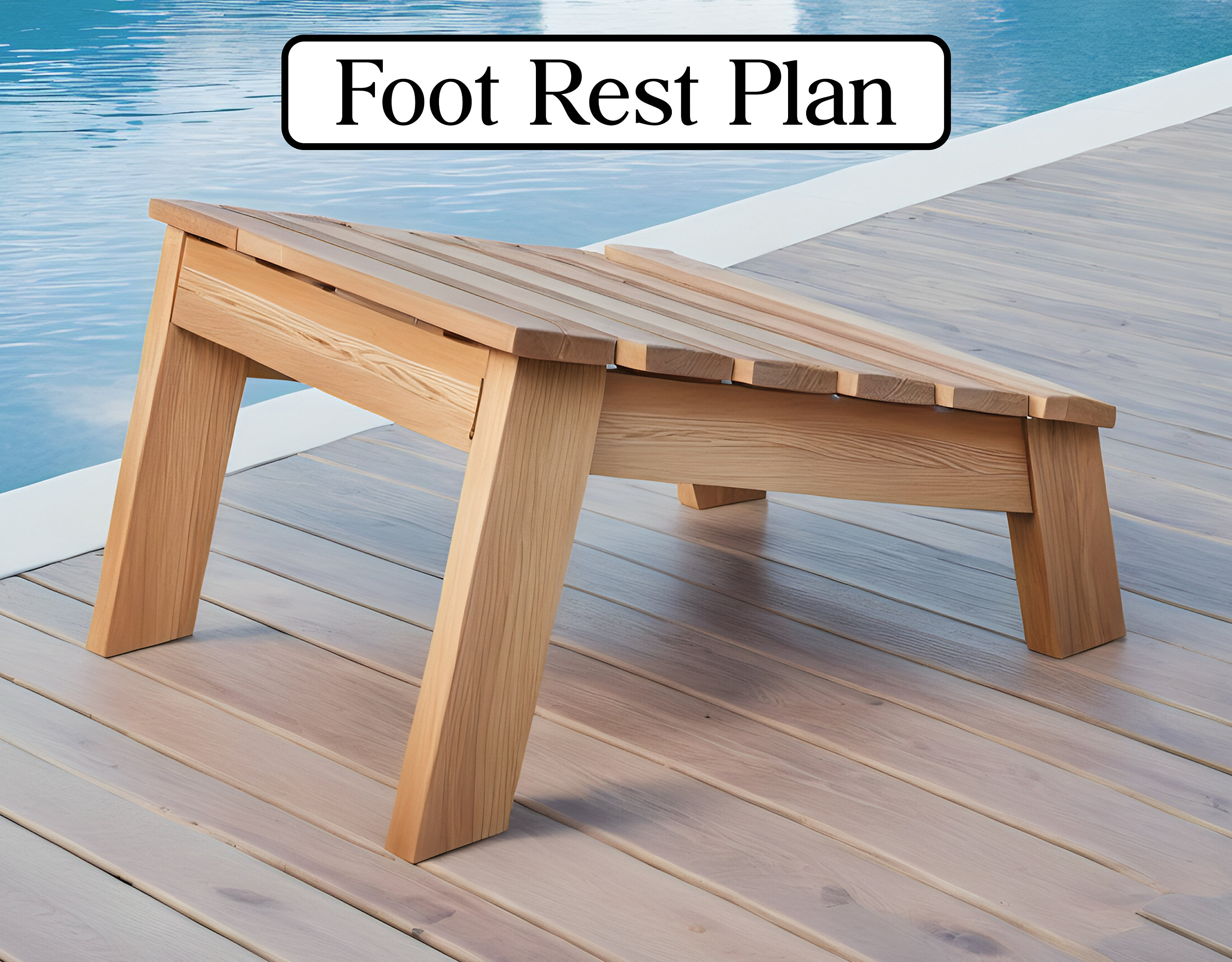 DIY Foot Rest Plan, Wooden Foot Rest Plan, Outdoor Furniture Plans, DIY ...