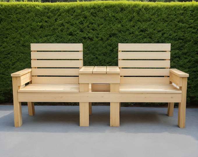 Double Chair Bench With Table Plans - Etsy Canada
