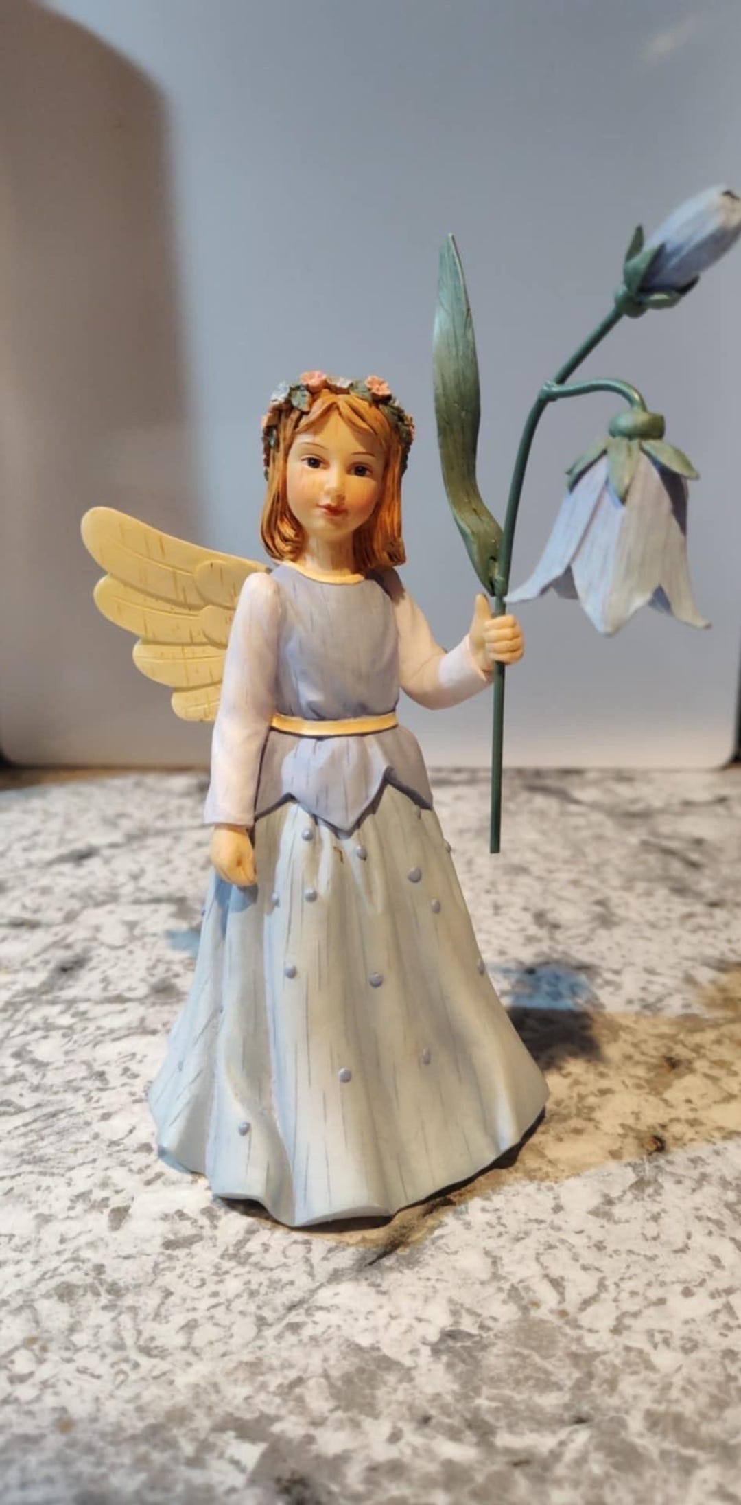 Vintage Blue Angel Figurine - Etsy