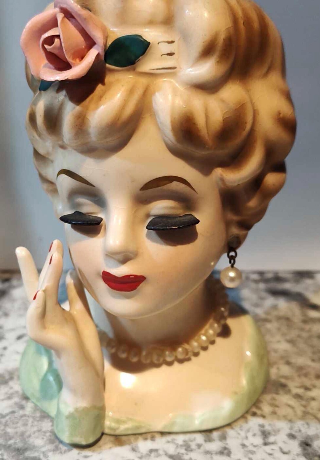 Vintage 1960s Inarco Lady Head Vase - Etsy
