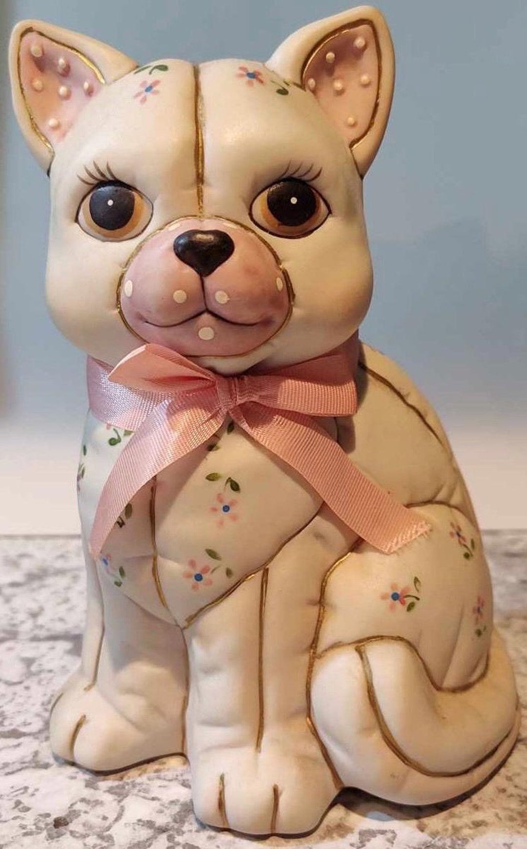 Vintage Lefton Quilted Patchwork Kitty Figurine - Etsy