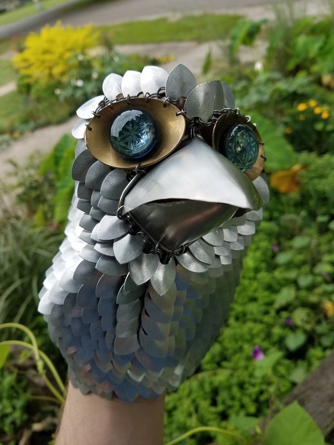 Scalemail (scale Maille) Bird Hand Puppet - Raven Crow With Matching ...