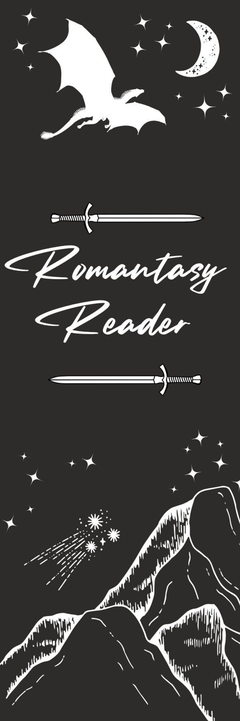 Romantasy Printable Bookmark Digital Download for Fantasy and Romance ...