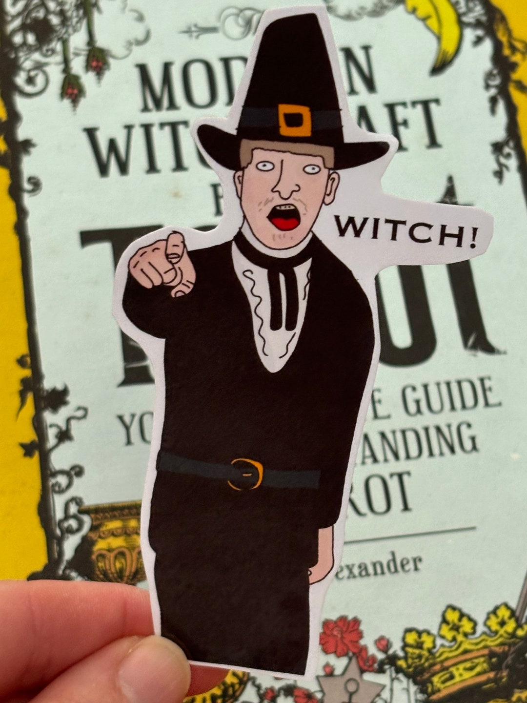 Witch Sticker Pilgrim is Ready to Judge People on Your Notebook or ...