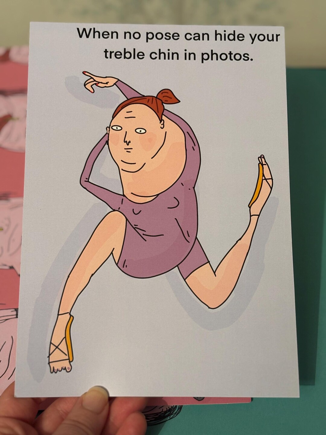 Double Chin Dont Worry She Has 3. Cartoon Weird Art Print. A5. Make ...