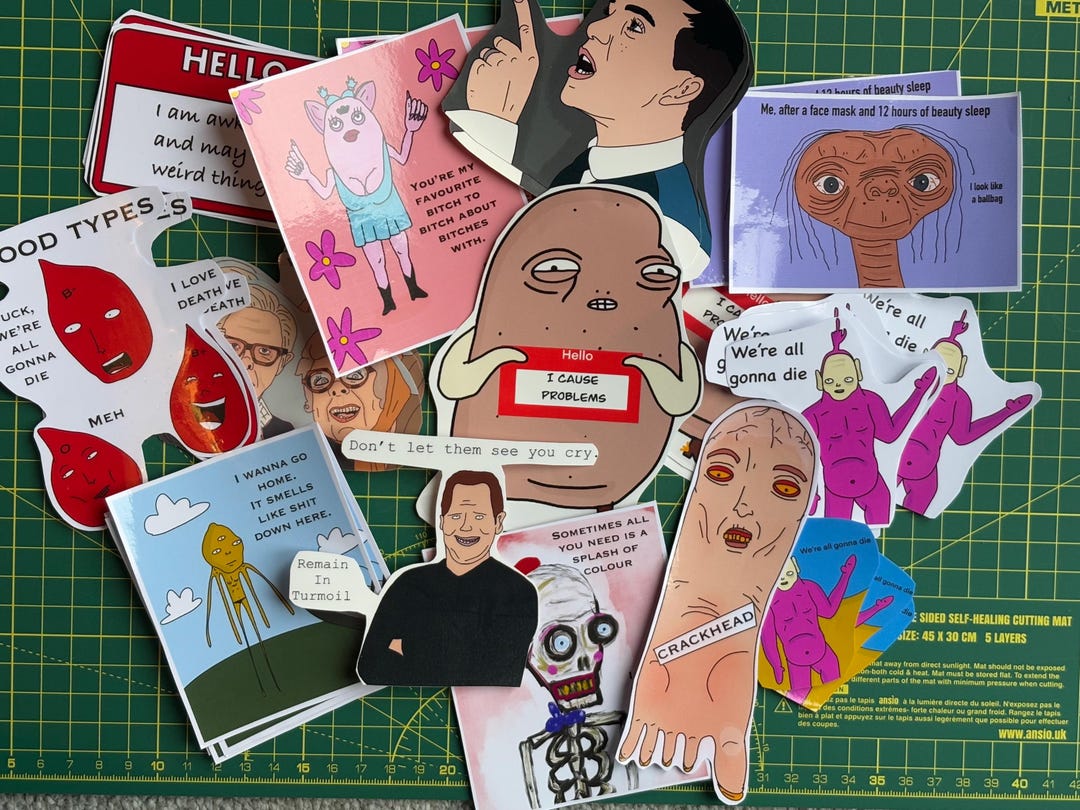 Big Bundle of 32 Stickers, Various Sizes. Sticker Bomb Pack With a ...