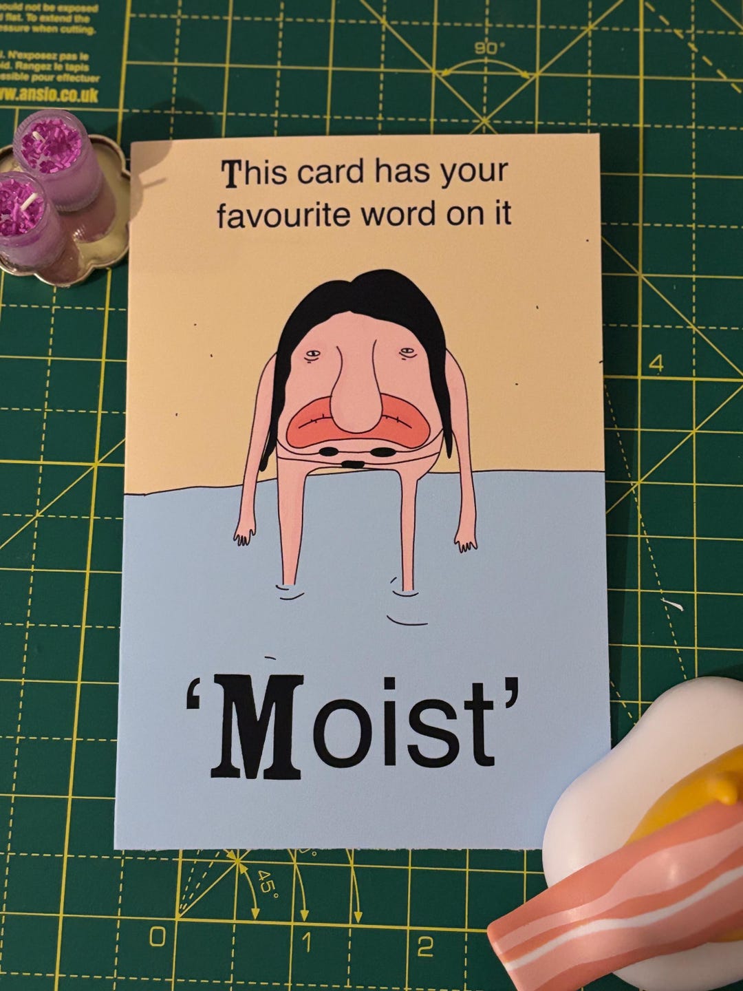 Funny Weird Blobfish ‘moist’ Card. Great for Friends. Premium 300gsm Matte Card. Envelope and ...