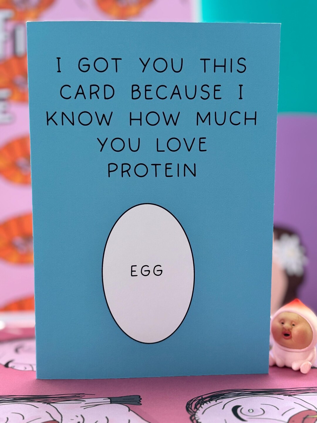 Funny Weird Protein Card for Gym Heads. - Etsy
