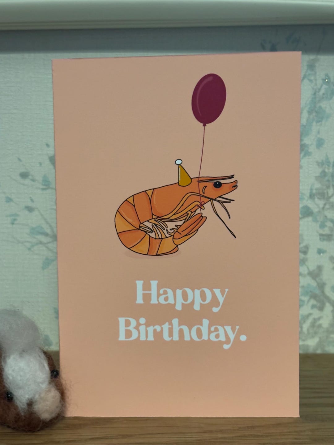Prawn Shrimp Birthday Card. Funny Weird Design. Homemade, Printed on ...