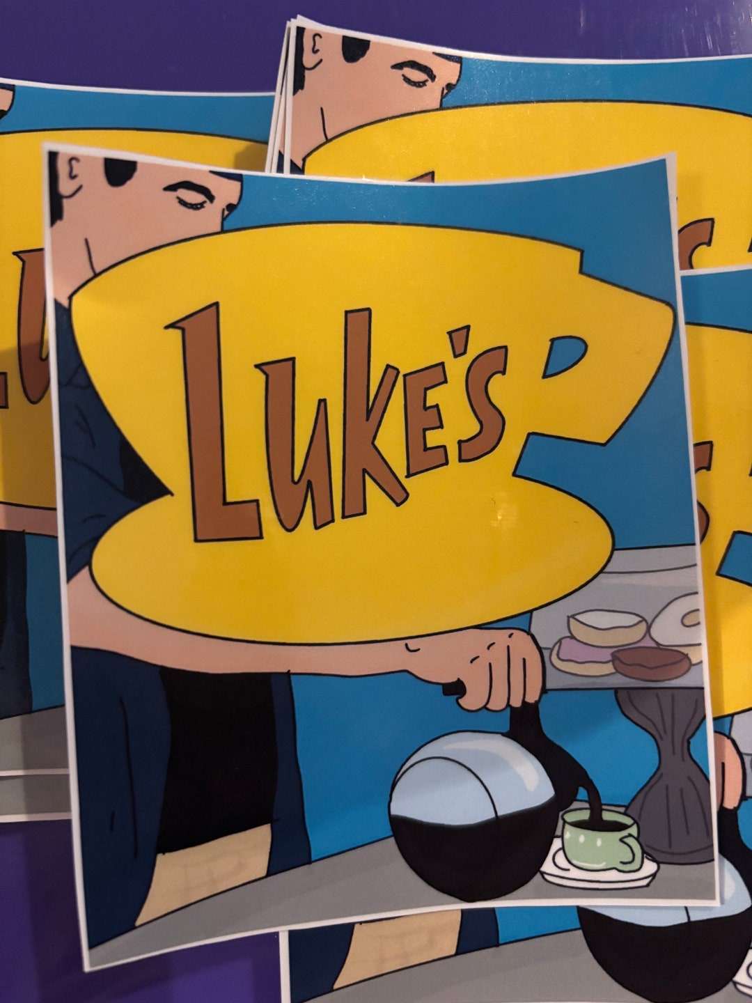 Gilmore Girls, Lukes Diner Sticker Design X 1.drawn on Procreate ...