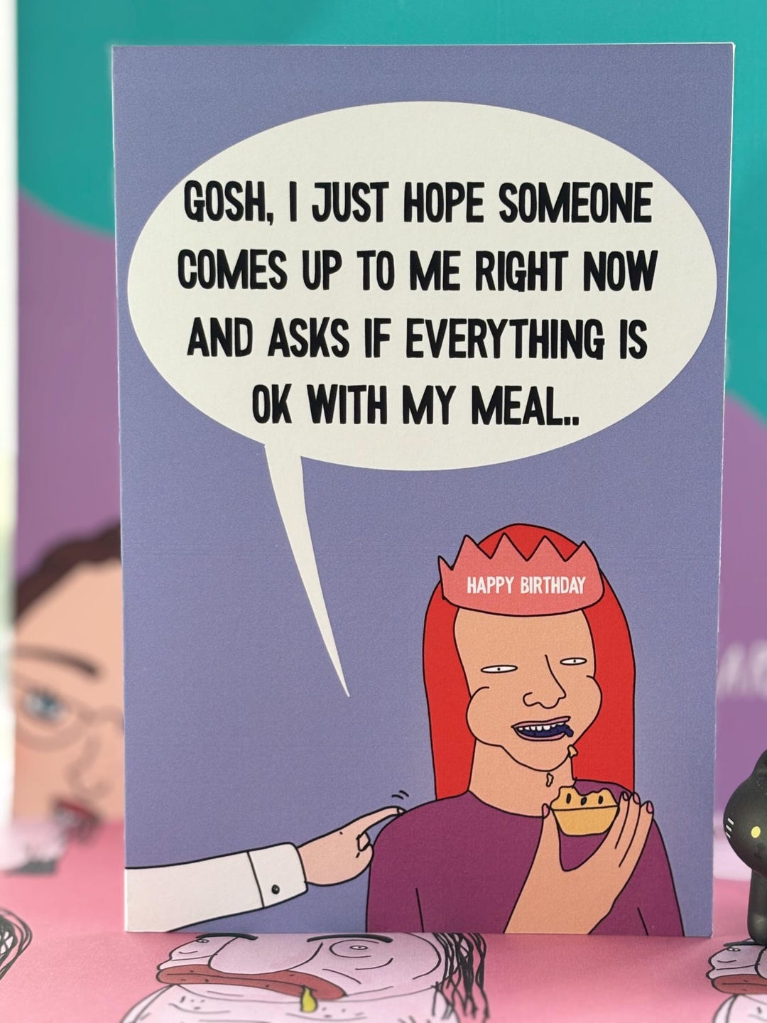 Sarcastic Awkward Meal Joke Birthday Card. 300gsm Card. - Etsy