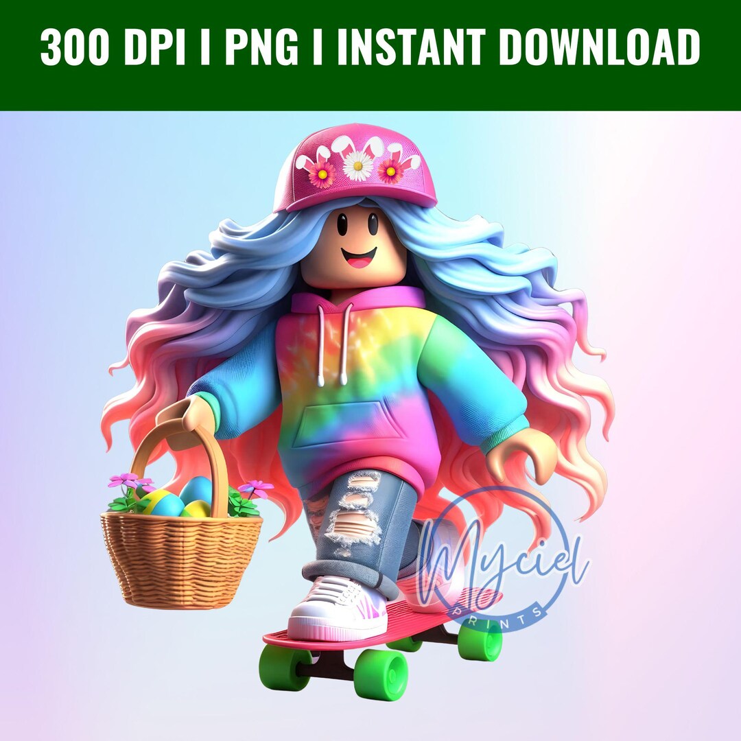 Roblox Easter PNG, Easter Day PNG, Trendy Roblox PNG, Cute Gamer Girl ...