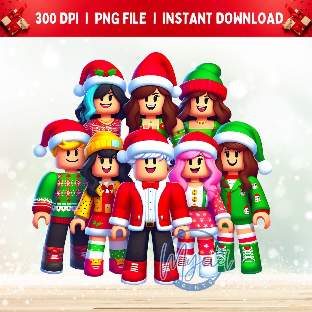 Merry Roblox Characters, Christmas Png, Christmas Roblox Png, Kids Png ...