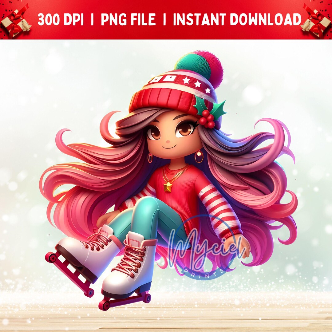 Girl Roblox in Red Beanie and Ice Skates, Roblox PNG, Roblox Girl ...