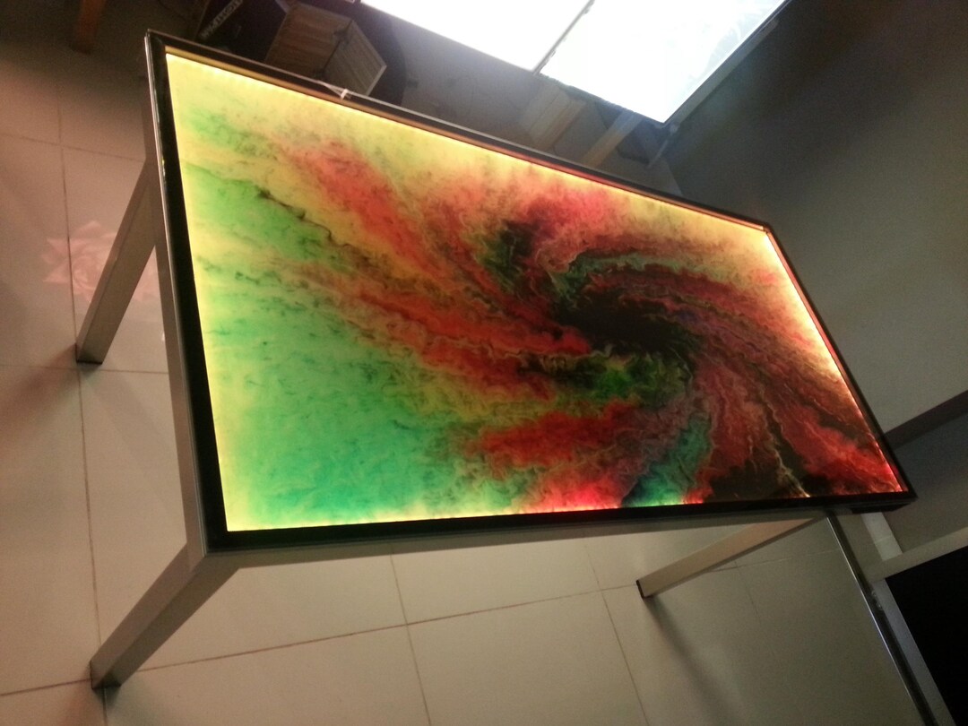 ARTILA Nebula Illuminated Table With Remote Control, 75x150 Cm Glass ...