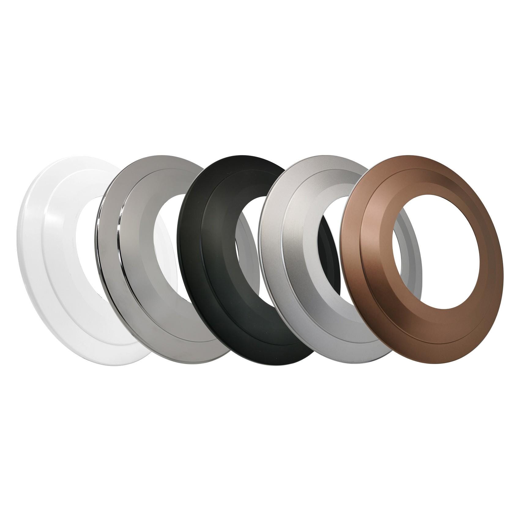 4 Pack Matte Groove Trim Rings for 5-6 Inch Recessed Lights | Plastic ...