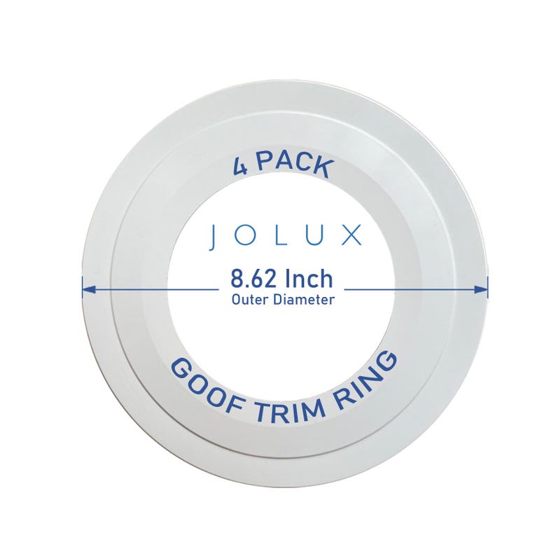 4 Pack Matte Groove Trim Rings for 5-6 Inch Recessed Lights | Plastic ...