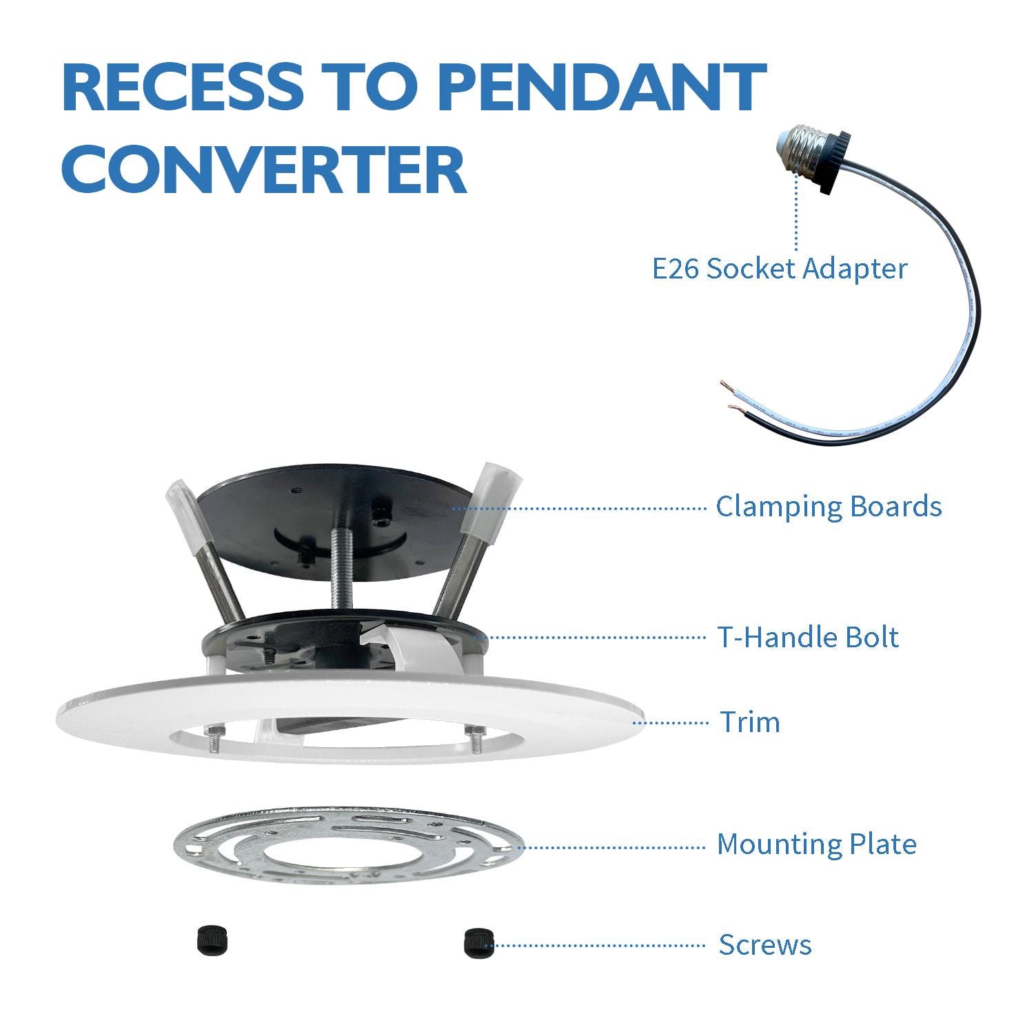 5/6 Inch Plug-in Recessed Light Conversion Kit | DIY Home Upgrade - Etsy