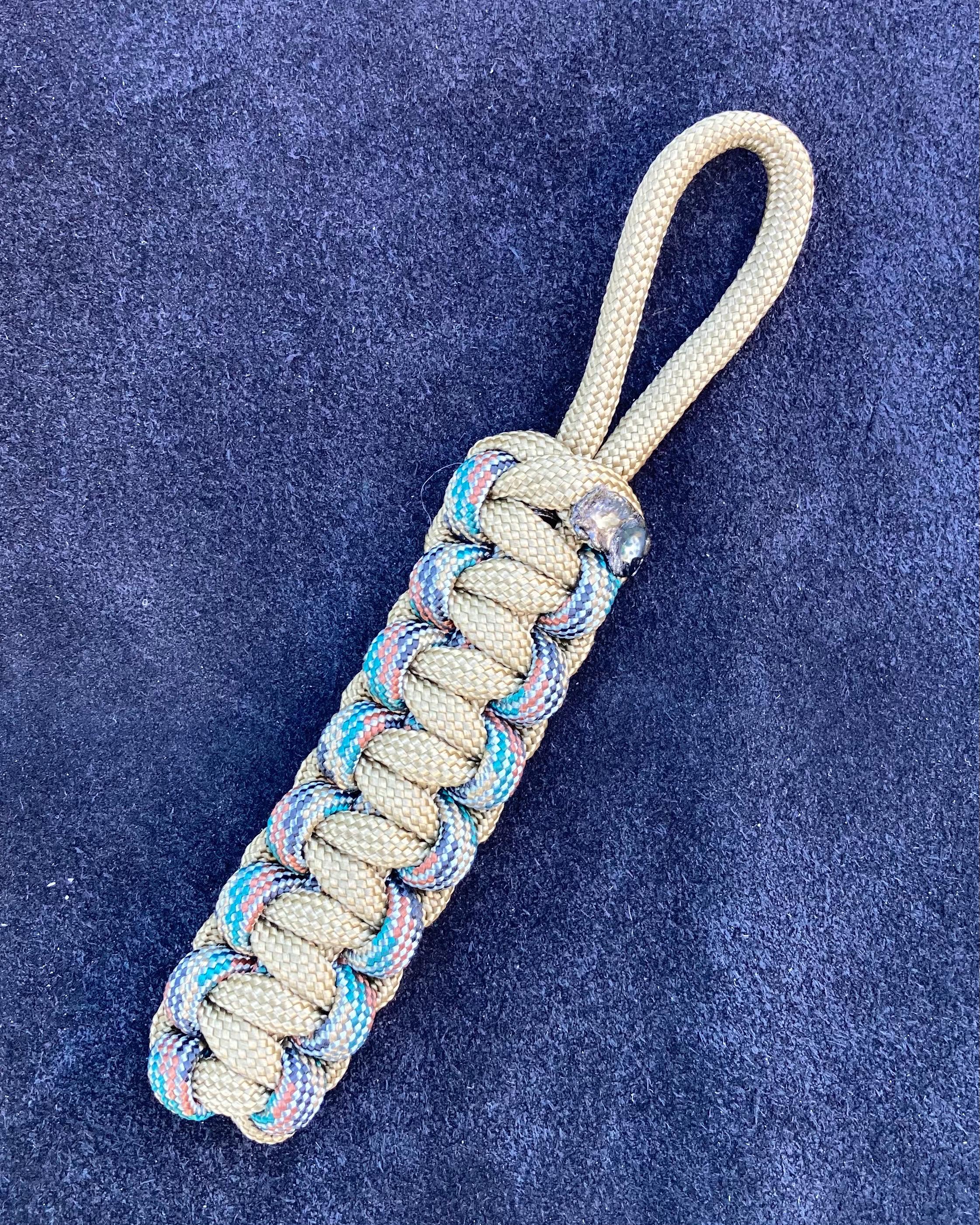 Camo and Coyote Brown Survival Paracord Key Chain - Made in USA! Woven ...