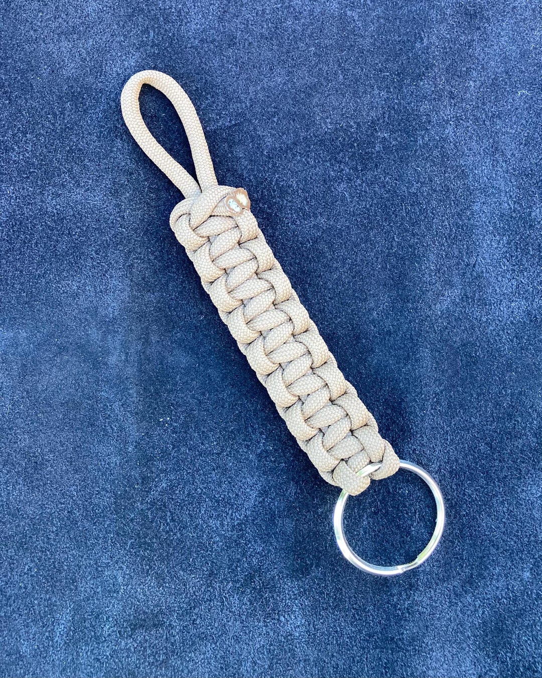 Coyote Brown Survival Paracord Key Chain - Made in USA! Woven Key Fob ...