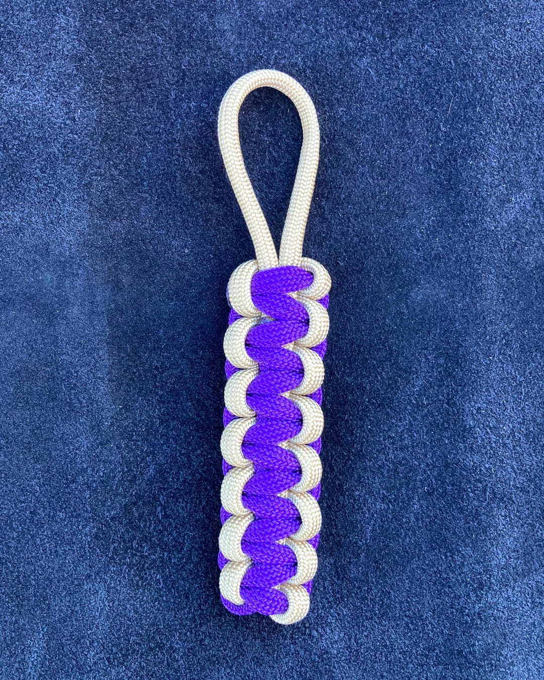 Purple and Gold Husky Athletic Paracord Key Chain - Made in USA! Woven ...