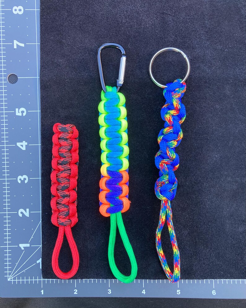 Camo and Coyote Brown Survival Paracord Key Chain - Made in USA! Woven ...