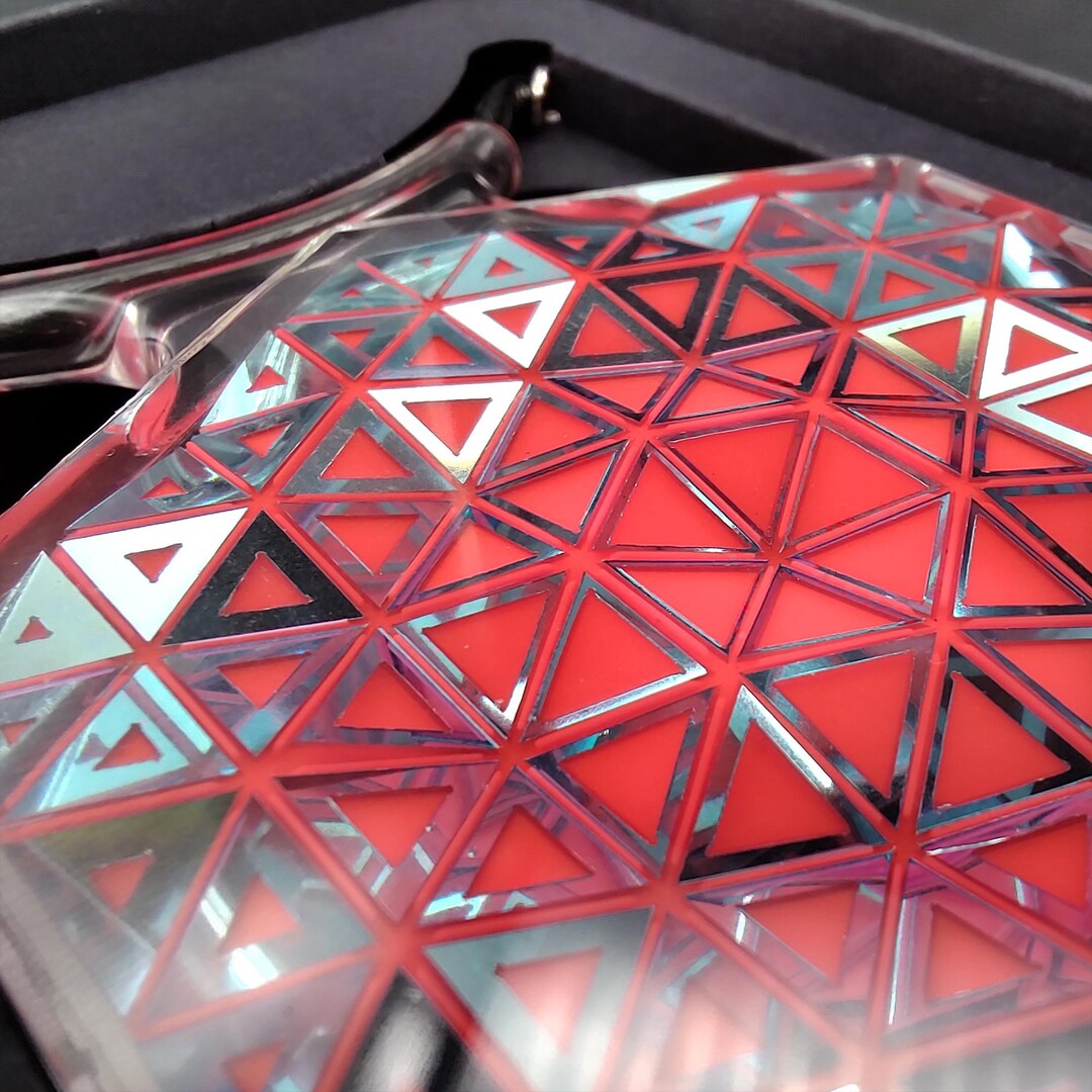 Classic Carbon Pendant Aqua Over Red Isotope - Etsy