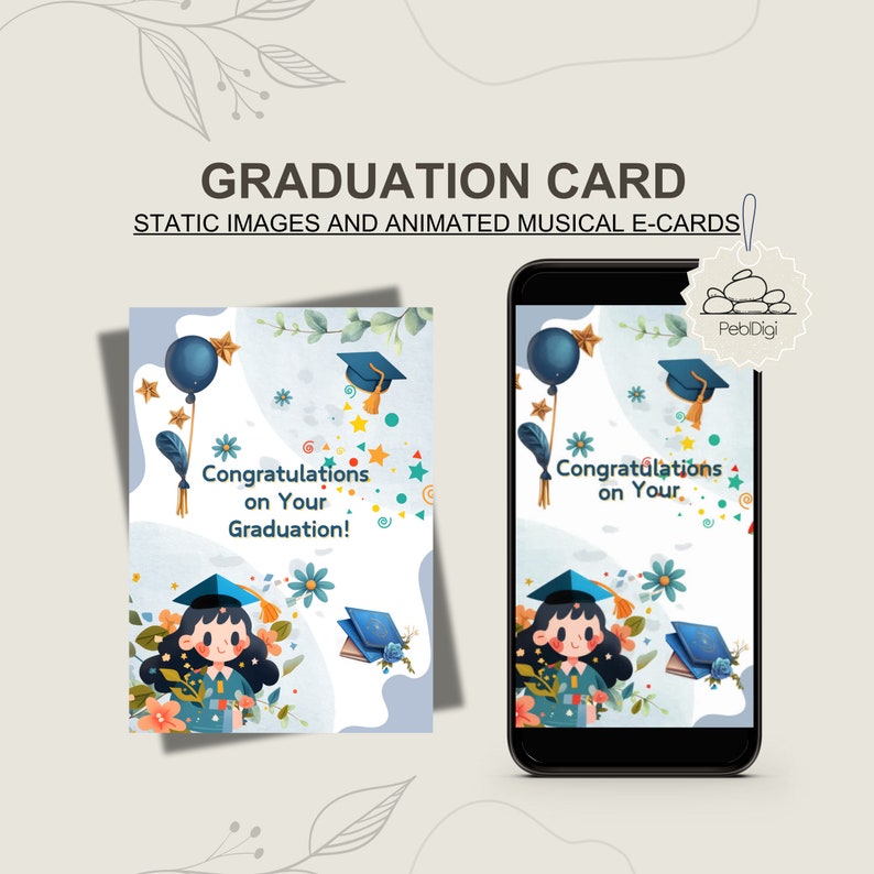 Fun and Vibrant Graduation Card Digital Download Celebrate the Graduate ...