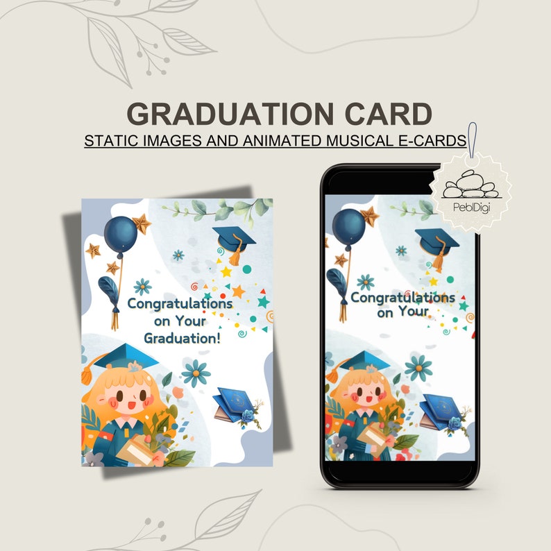 Fun and Vibrant Graduation Card Digital Download Celebrate the Graduate ...