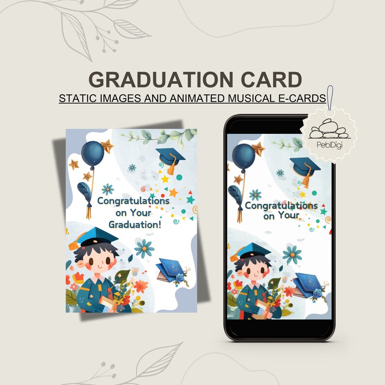 Fun and Vibrant Graduation Card Digital Download Celebrate the Graduate ...