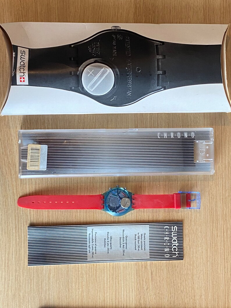 Swatch Chrono JFK SCN103, Including Original Vintage Box - Etsy