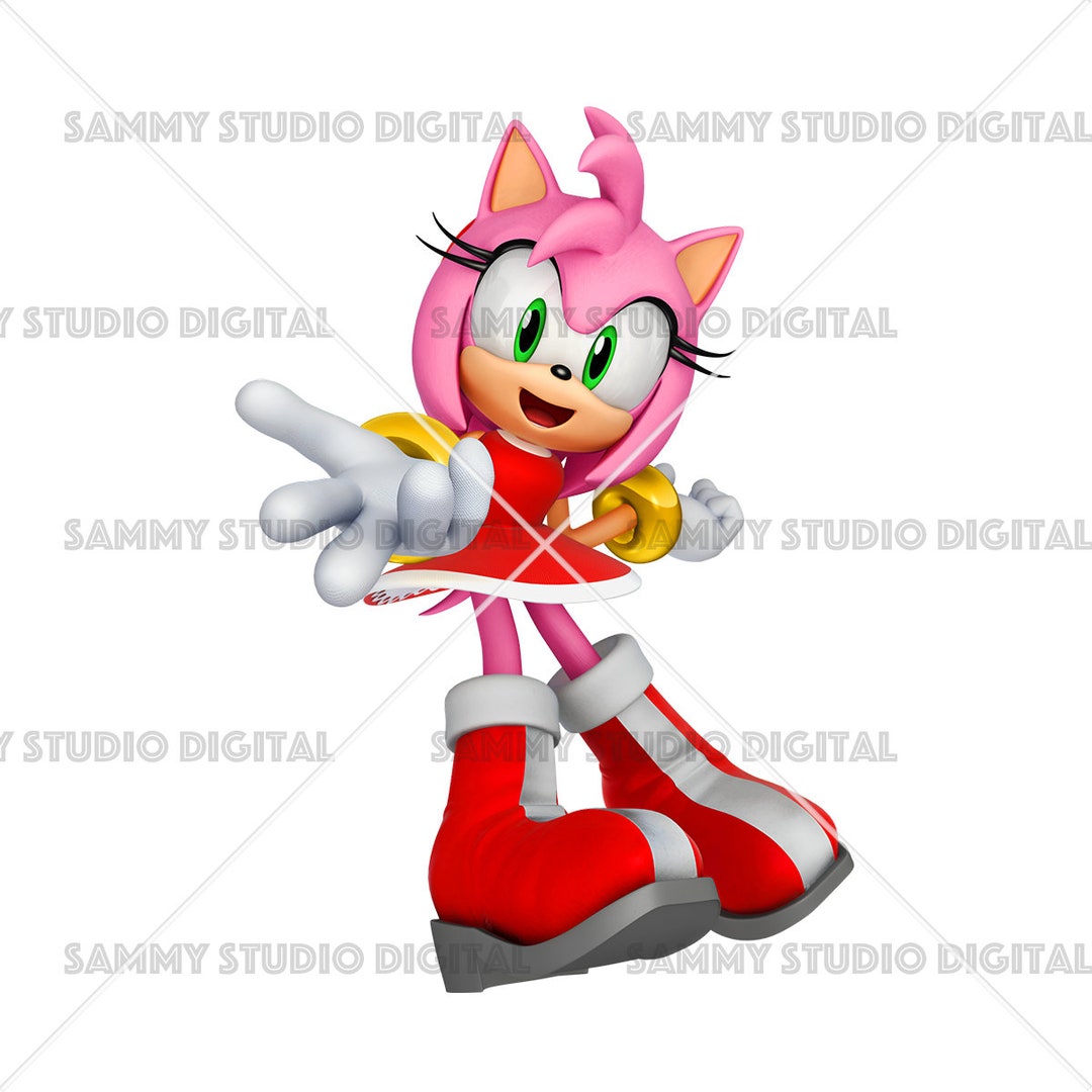 Amy Rose Png, Sonic Png, Sonic Clipart, Amy Rose No Background, Sonic No Background, Video Game ...