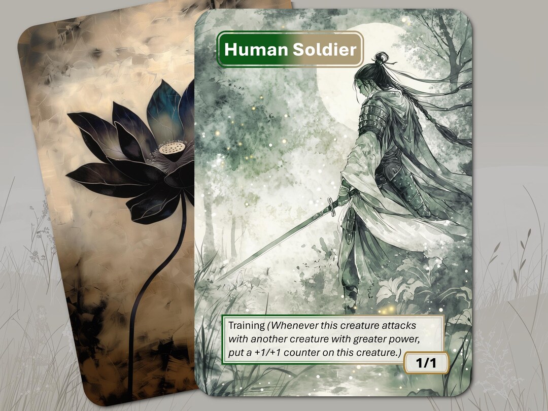 Human Soldier Token MTG (1/1 Training Green-white) - Etsy