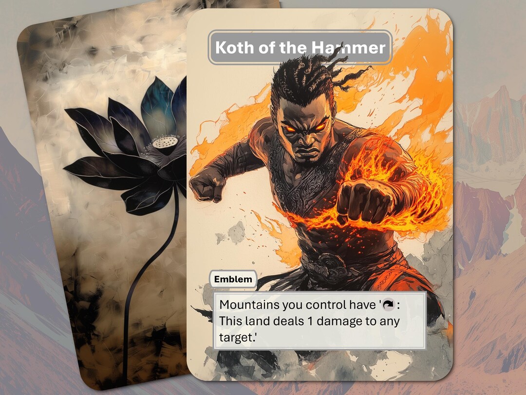 Koth Emblem (versions: of the Hammer, Fire of Resistance) MTG Token - Etsy