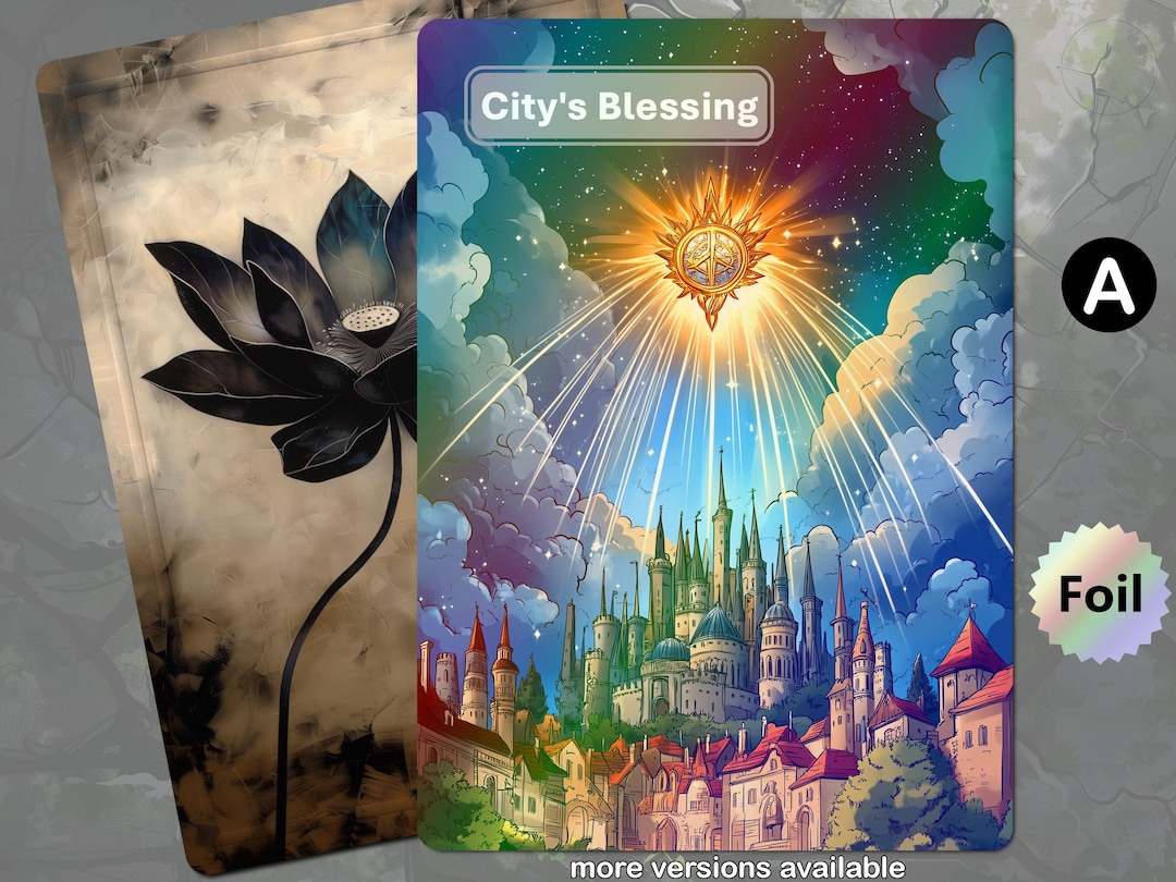 Foil City's Blessing Card MTG Token - Etsy