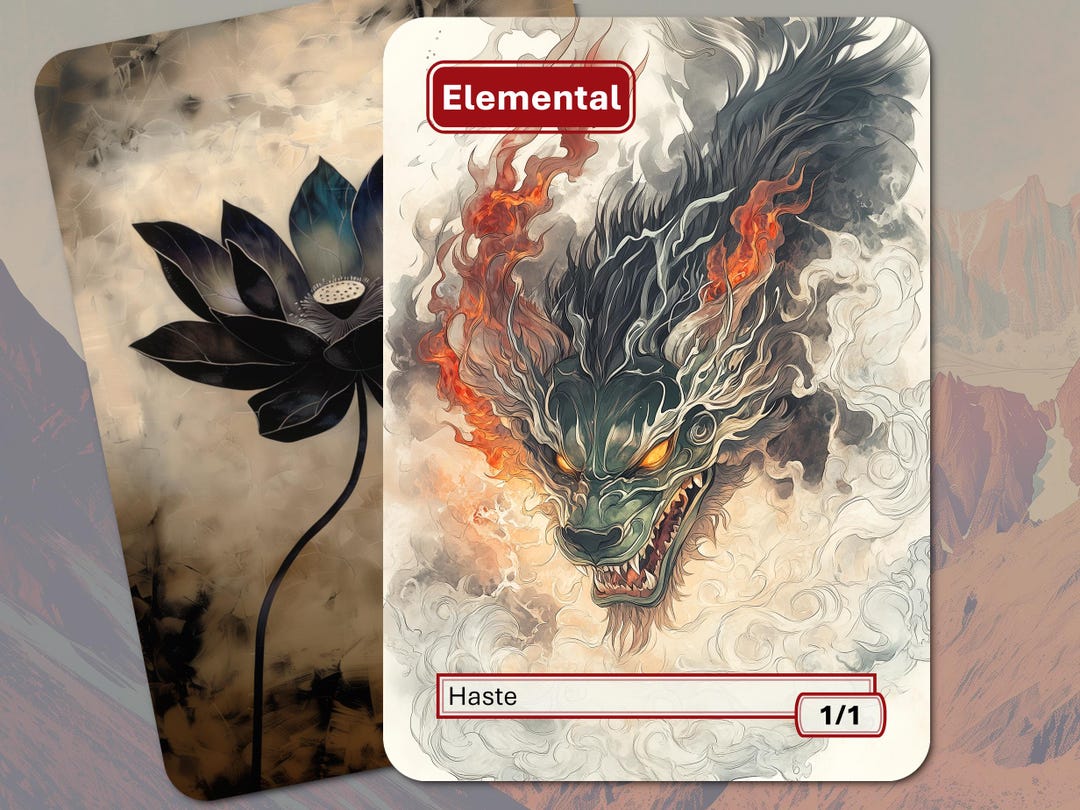 Elemental Token (1/1 Haste, Red) MTG - Etsy