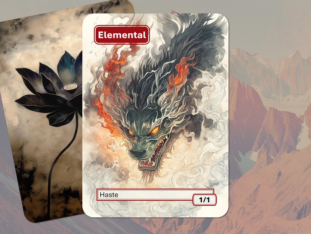 Elemental Token (1/1 Haste, Red) MTG - Etsy