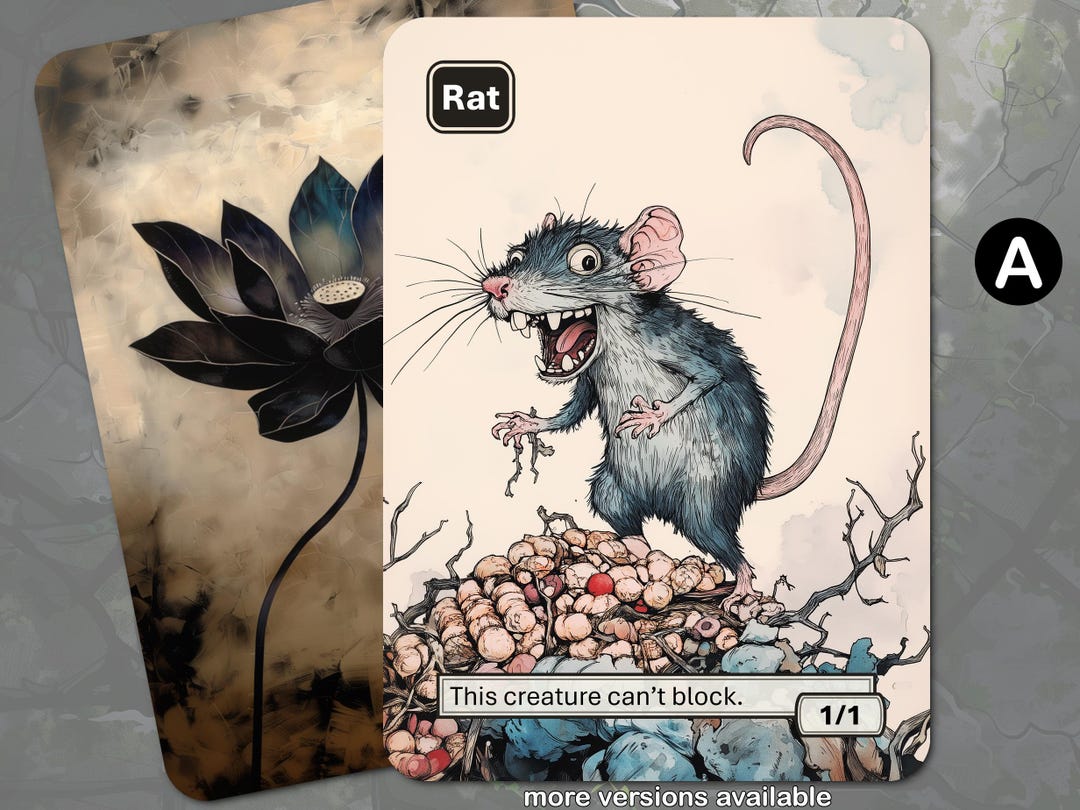 Rat Token MTG (1/1 Can't Block) - Etsy