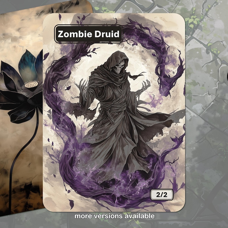 2/2 Black Zombie Token - Etsy UK