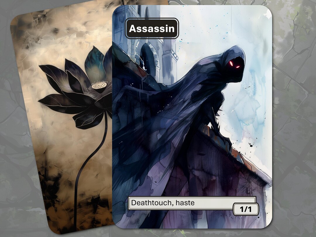 Assassin Token MTG (1/1 Deathtouch, Haste) - Etsy