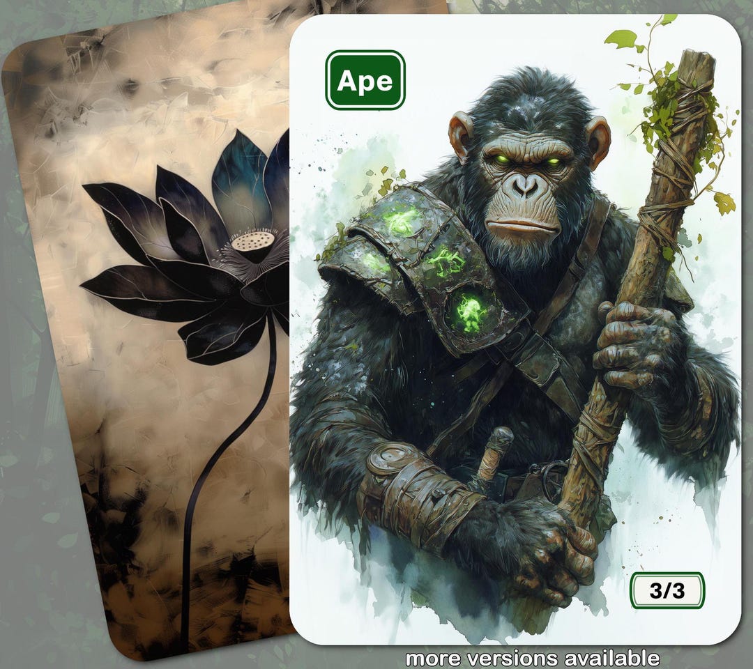 Ape Token MTG (green 3/3) - Etsy
