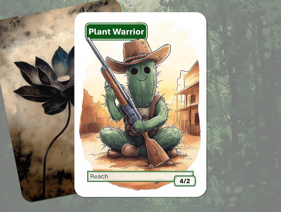 Plant Warrior Token (4/2, Reach) MTG - Etsy