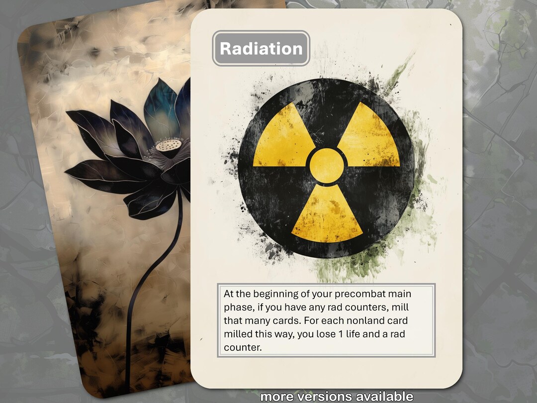 Radiation MTG Token Card for Rad Counters - Etsy