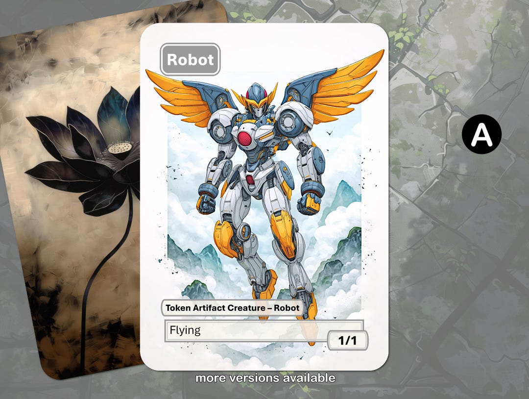 Robot Token MTG (1/1 Flying Artifact Creature) - Etsy