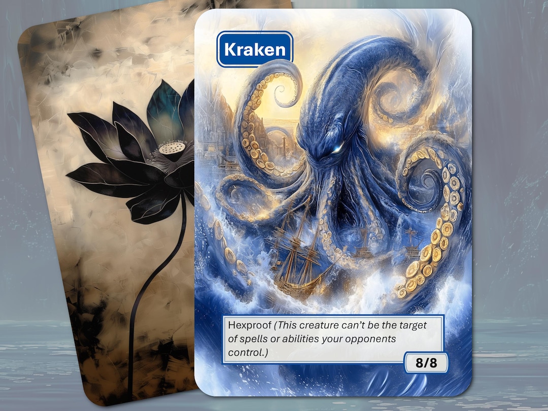 Kraken Token (8/8 Hexproof) MTG - Etsy