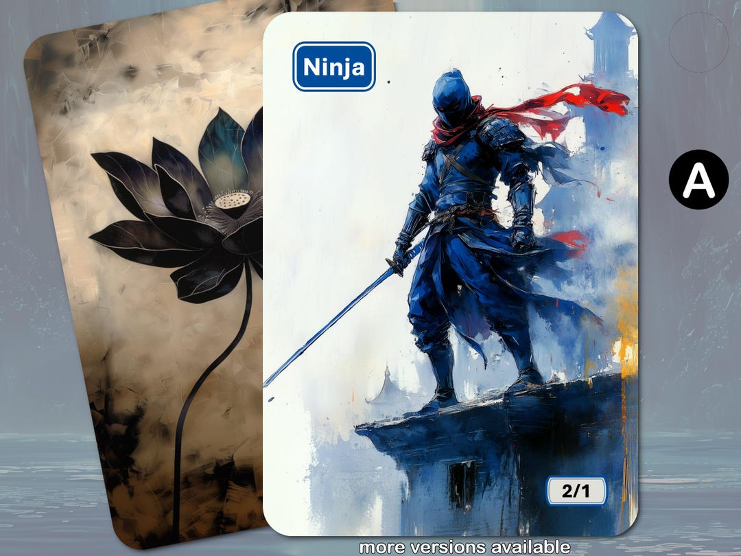 Ninja Token MTG 2/1 (created by Kaito, Cunning Infiltrator) - Etsy