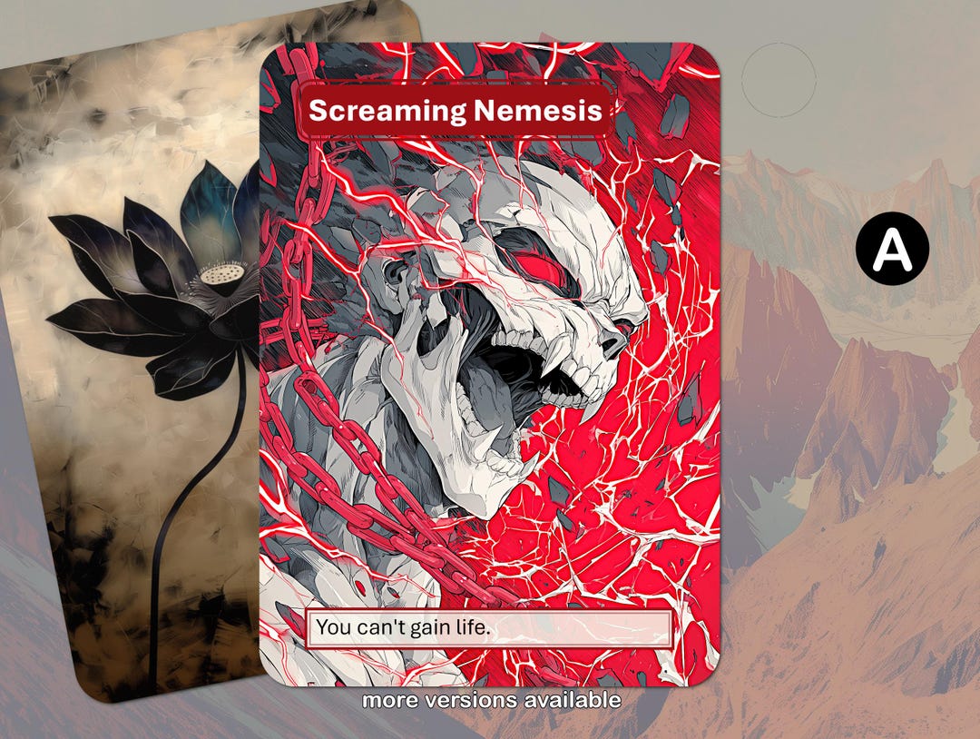 Screaming Nemesis (can't Gain Life Reminder Card) MTG Emblem - Etsy
