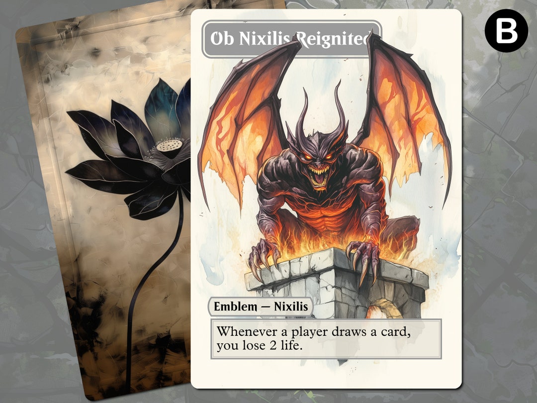 Ob Nixilis Reignited Emblem MTG Token - Etsy